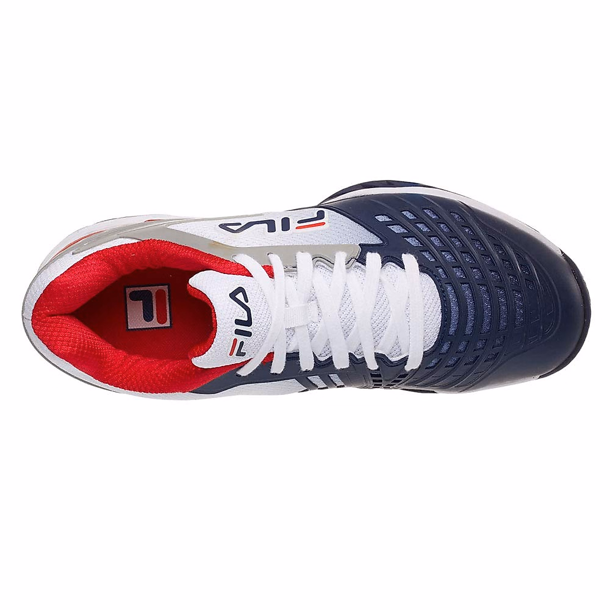 FILA Men's AXILUS 2 Energized Sneaker, White Navy RED, 8.5
