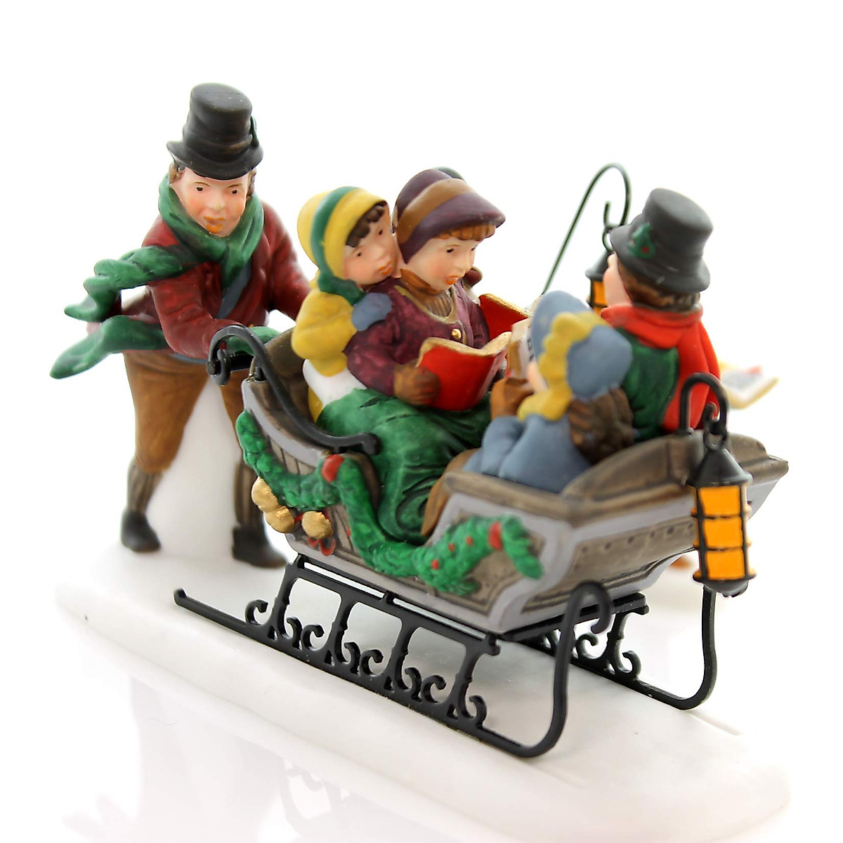 Department 56 Dickens A Christmas Carol Caroling with Crachit Family 56.58396 Porcelain, Village Accessory