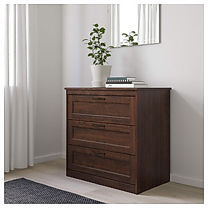 IKEA Songesand 3-Drawer Chest, Brown