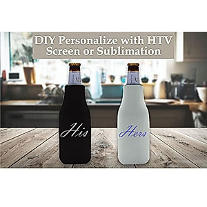 Blank Foam Beer Bottle Coolie (4 Pack, Red)