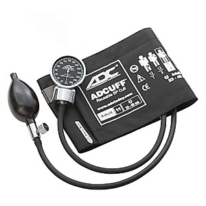 ADC Diagnostix 700 Premium Professional Pocket Aneroid Sphygmomanometer with Adcuff Nylon Blood Pressure Cuff, Adult, Black