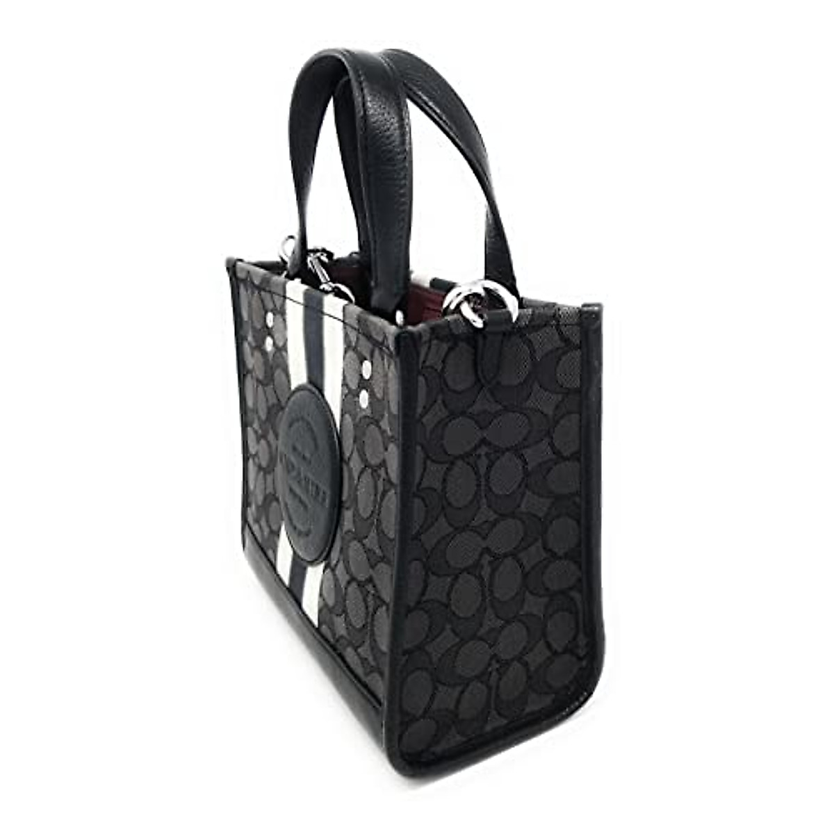 COACH Women's Dempsey Tote 22 (Jacquard - Black - Smoke Black)