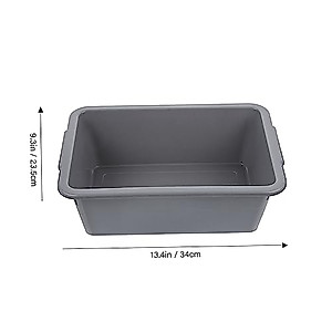 FONDOTIN White Boxes Plastic Organizer Box Plastic Storage Bins Grey Commercial Bus Box Bus Tub Commercial Plastic Bus Box Storage Box Storage Basket Sink Tub Wash Basin Storage Tub