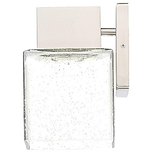 Home Decorators Collection Essex Brushed Nickel Outdoor LED Powered Wall Lantern