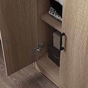 Sauder Beginnings 3-Drawer Dresser Finish Summer Oak, L: 45.0" x W: 15.75" x H: 29.92", Brown Beige Gray Black