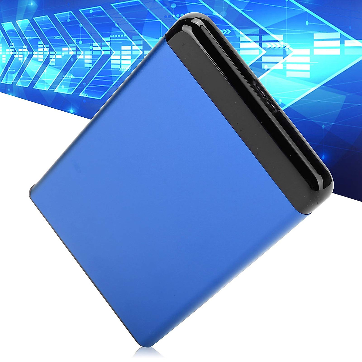 Wuqioei Portable 8TB External Hard Drive Portable HDD, Portable USB3.0 Floppy Drive 2.5 inch SSD/HDD SATA Disk Ultra-Thin Card Reader,Easy to Install,for Windows 10/7 / Vista/8 / XP/SE / 98(Blue)