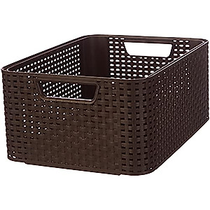Curver Style M - Storage Boxes & Baskets (Storage Basket, Brown, Rattan, Monotone, Bathroom, Bedroom)