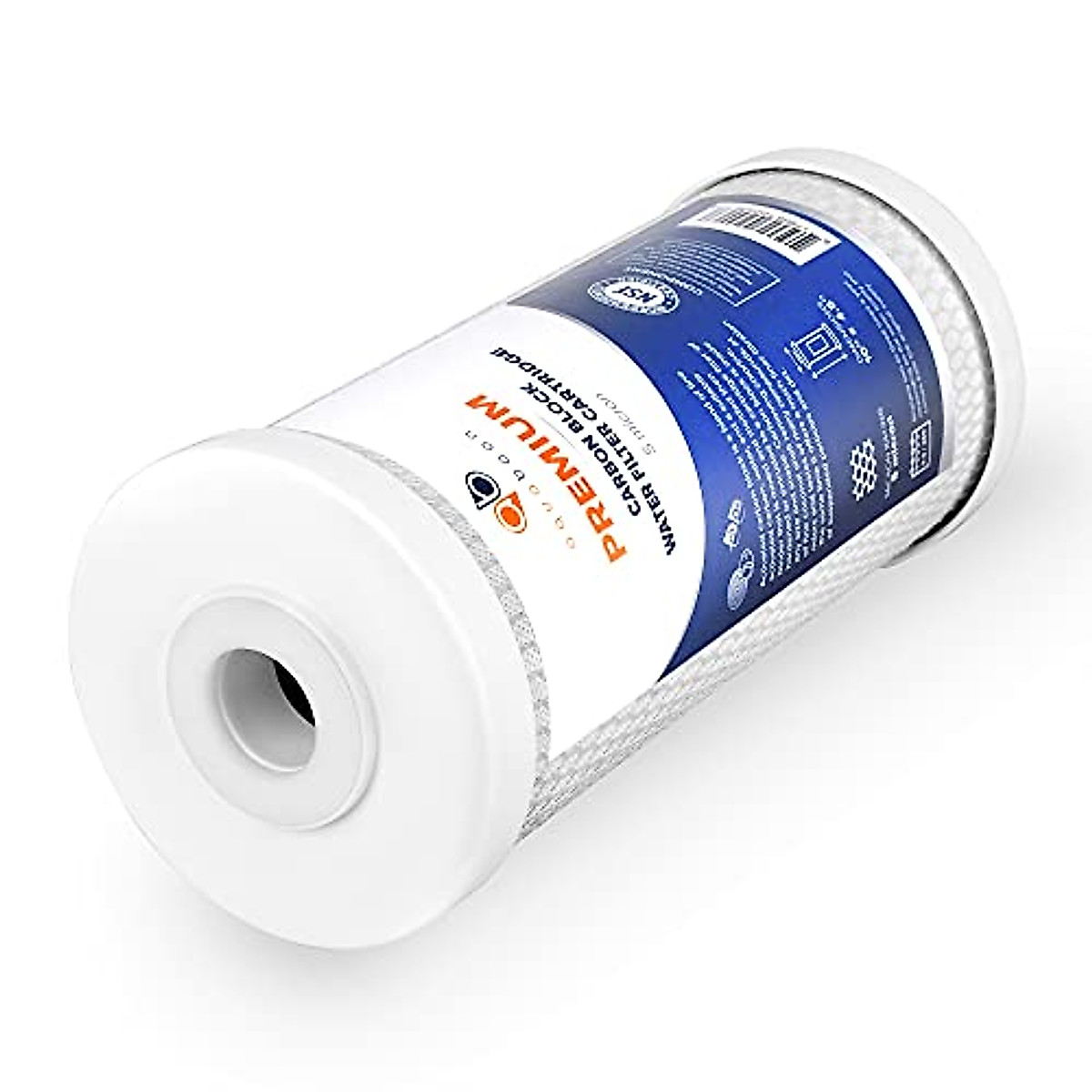 Aquaboon Universal Whole House 5 Micron 10 x 4.5 inch Cartridge | Premium Coconut Shell Replacement Water Filter Cartridge | Activated Carbon Block CTO | Compatible with Pentek EP-BB 8-Pack