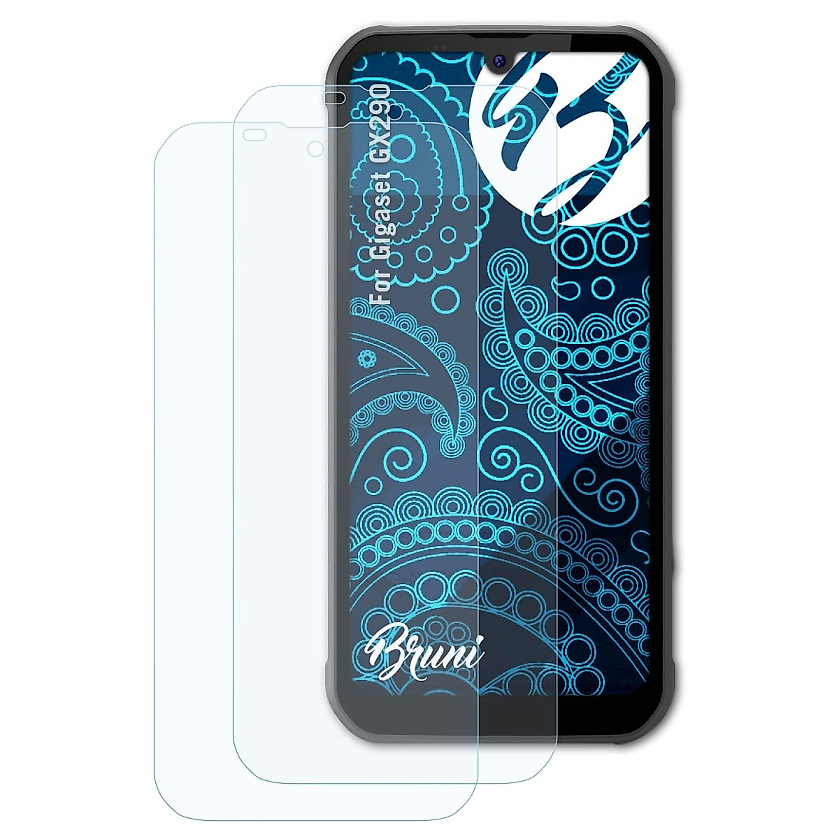 Bruni Screen Protector compatible with Gigaset GX290 Protector Film, crystal clear Protective Film (2X)