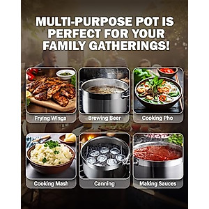 Cooks Standard 02616 Professional Grade Lid 30 Quart Stainless Steel Stockpot, Silver