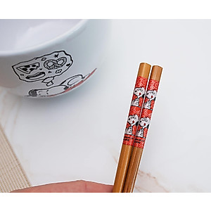 Peanuts "Munch Time" 20-Ounce Ceramic Ramen Bowl and Chopstick Set