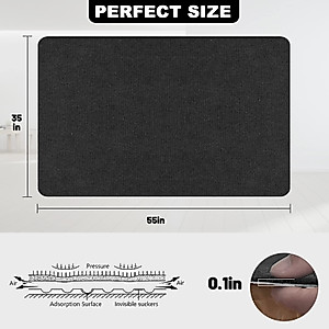 Office Chair Mat for Hardwood Floor, 47"x35" Computer Gaming Rolling Chair Mat Low-Pile Floor Protectors, Anti-Slip Computer Chair Mats for Home Office (47"x35", Brown)