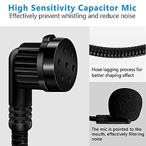 VOVIGGOL 2Pcs Microphone Headset Mic, Flexible Wired Boom for Voice Amplifier, 3.5mm Connector Jack Headset Microphone for Singing, Speaking, Teachers, Coaches, Presentations, Seniors and More