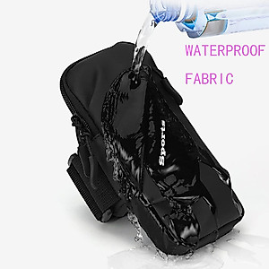 MCZTO Phone Armband Sleeve for Running Phone Arm Bands with Workout - Fits Phone and Android - Phone Use for Running, Workout Walking Gym, Hiking, Biking (Black)