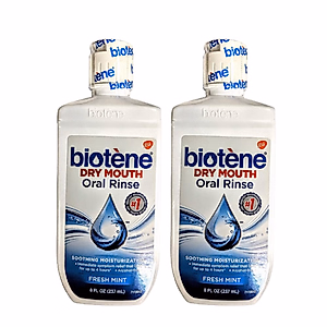 Biotene Dry Mouth Oral Rinse, Fresh Mint 8 oz (Pack of 2)