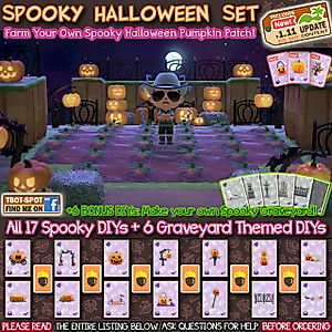 ACNH: Spooky Series Mega Set | 23 DIY Recipes | Halloween Items | Crafting Materials | Includes 1.11 Update Content