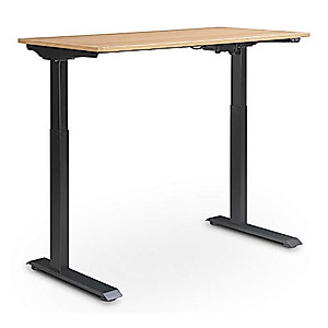 Serta Creativity Electric Height Adjustable Desk, 47" Inch Wood Desktop Sit Stand Table for Office, Work from Home Furniture, Easy to Assemble, Light Brown