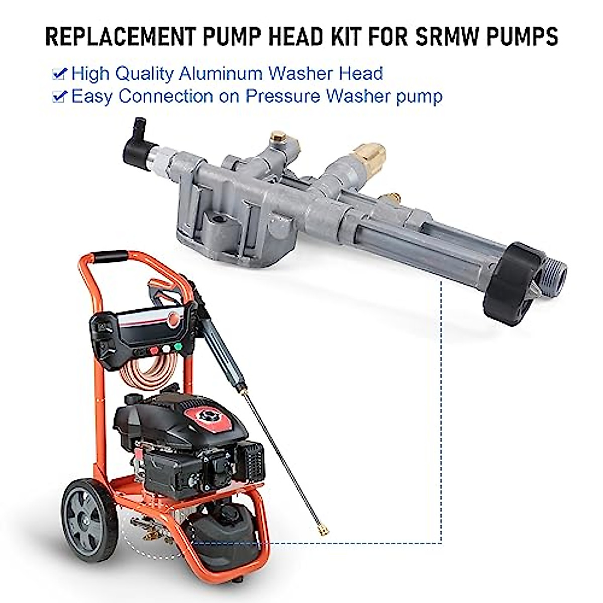 AR42518 Complete Pump Head Assy for RMW and SRMW Pumps-RMW2G20 RMW2.2G24 RMW2G23B RMW2G24 RMW2G25 RMW2.2G20D SRMW2.2G26 RMW2.2G24 and SRMW2.2G26