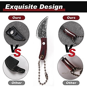 Mini Knife Set,Tiny Knife Set with Sheath,Mini Pocket Knives Keychain for Knife Collectors Gifts and Package Opener Box Cutter, Set of 15