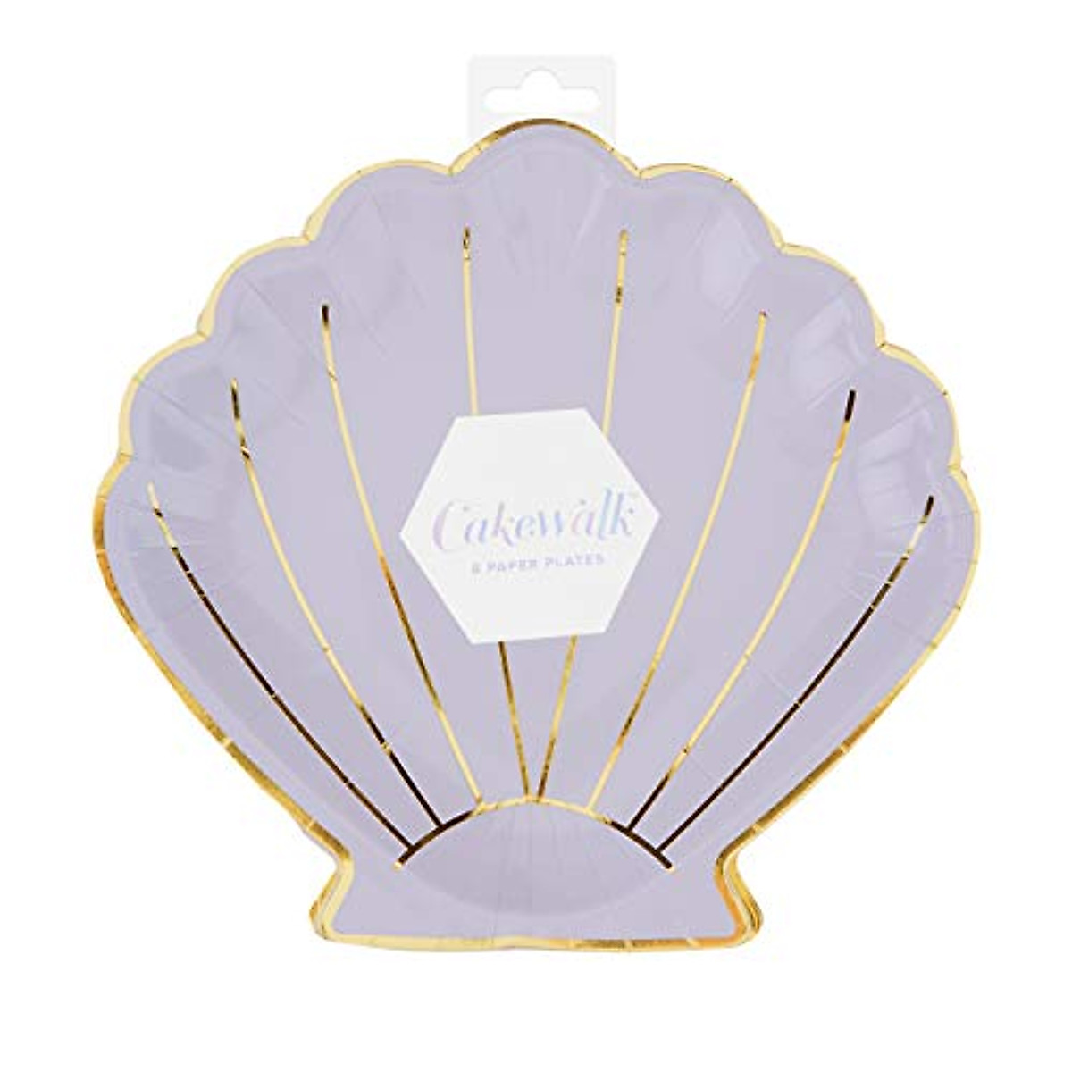 Cakewalk (Party) Shell Appetizer Cakewalk-Set of 8 Disposable Plates, Purple