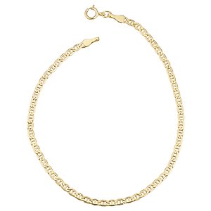 Kooljewelry 10k Yellow Gold Mariner Link Anklet (2.3 mm, 10 inch)