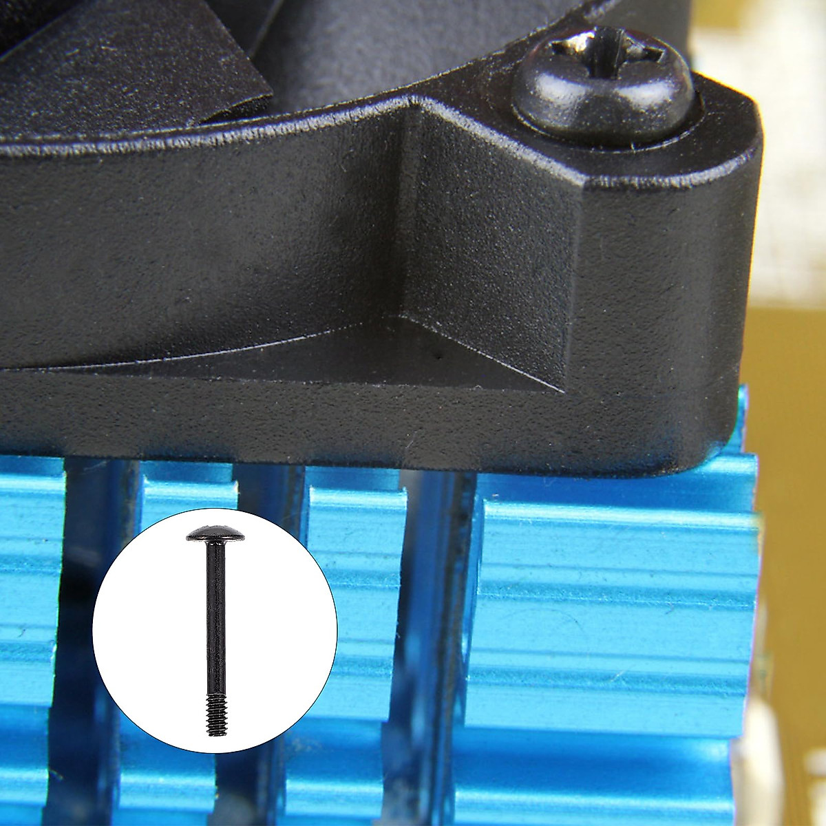 Computer Case Fan Screws 50pcs 30mm Metal Heavy Duty Pc Case Fan Screws Computer Cooling Fan Mount Screws Self-Tapping Screws