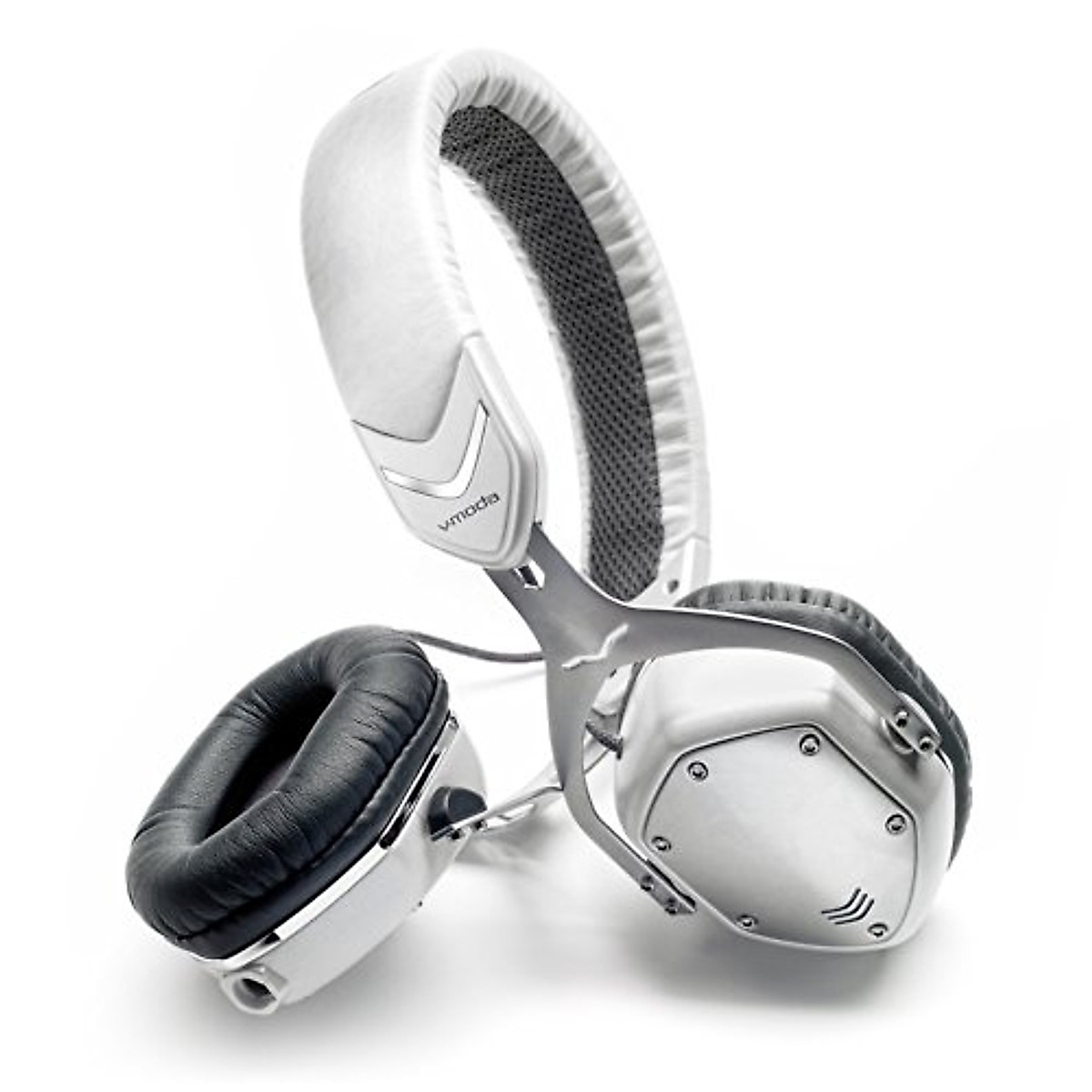 V-MODA Crossfade M-80 Vocal On-Ear Noise-Isolating Metal Headphone, White Silver