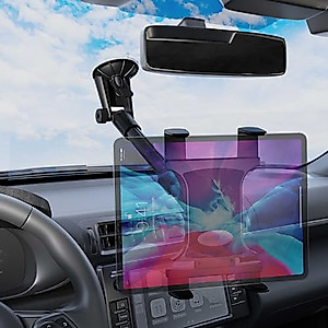 ARKON Mounts - Versatile Tablet Holder for Car | Premium Car Tablet Holder Design | Extendable Arm | Windshield Suction | Tablet Car Mount | Securely Fits Most Tablets 7 to 18.4 inches in Screen Size