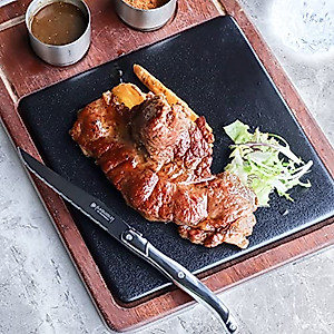 Laguiole by Hailingshan Steak knives Serrated Edge Sharp Light Premium Dishwasher Safe Stainless Steel knife set of 8 Silverware with Gift Box