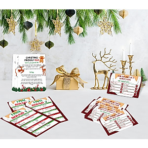 Christmas Friendly Feud Game, Friendly Feud Quiz, Baby Shower Game Cards for Adults, Family Activity, Feud Trivia Quiz, Games for Families Party Winter Party Supplies-LP6