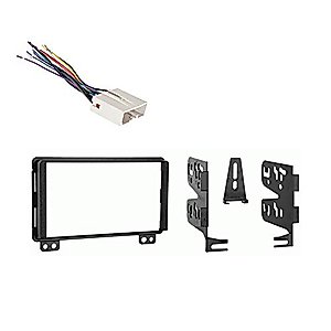 Compatible with Ford Mustang 2004 Double DIN Aftermarket Stereo Harness Radio Install Dash Kit
