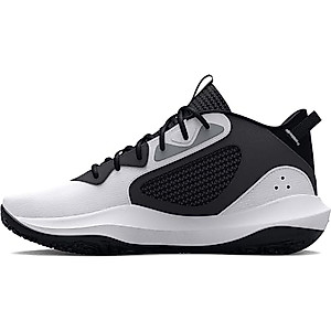 Under Armour Unisex Lockdown 6 Basketball Shoe, White, 10, US