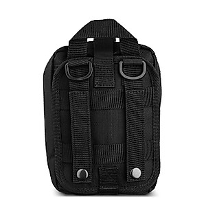 Scherber Premium IFAK Kit Trauma Pack | HSA/FSA Approved | Fully Stocked MOLLE Pouch w/CAT Tourniquet, HyFin Chest Seal, & Israeli Bandage | Trauma Kit for Gunshot, Bleeding, Major Wound Care (Black)