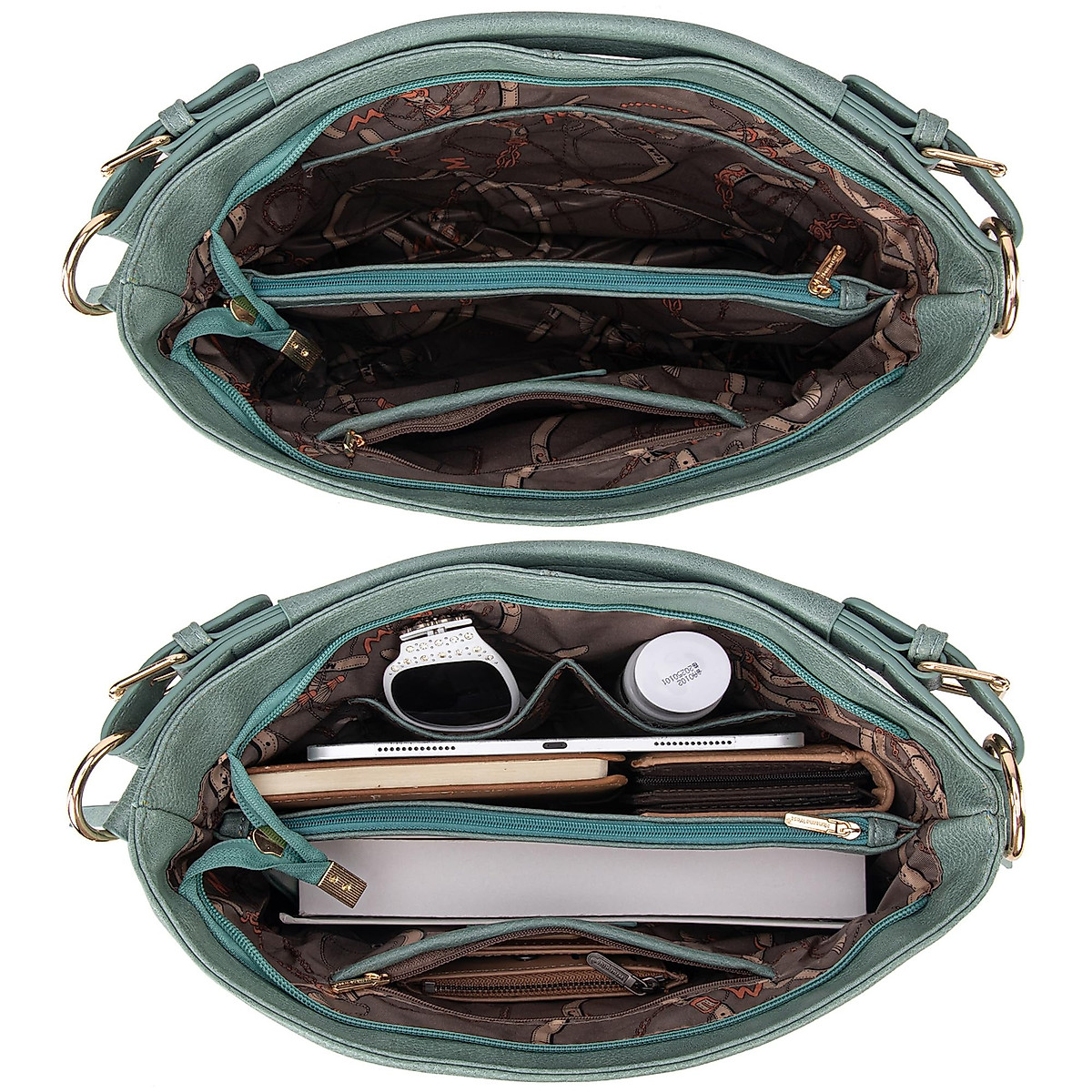 Purses and Handbags for Women Hobo Purses Adjustable Crossbody Shoulder Bags Tote handbag MWW16-1022GN