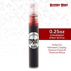 Bloody Mary Fake Blood Makeup Spray - 0.25oz - for Theater and Costume or Halloween Zombie, Vampire and Monster Dress Up
