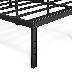 Maenizi 16 Inch King Bed Frame No Box Spring Needed, Heavy Duty King Platform Bed Frame Support Up to 3000 lbs, Easy Assembly, Noise Free, Black