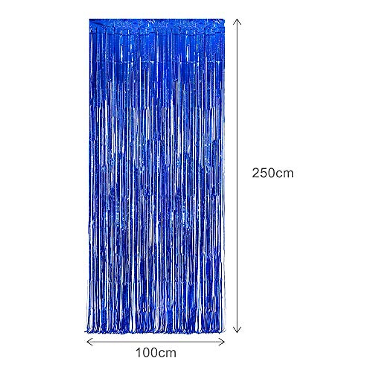 Dark Blue Tinsel Backdrop Streamers - GREATRIL Party Streamers Backdrop Foil Fringe Curtains for Birthday/Bachelorette/Bridal Shower/Wedding/Engagement Decorations - 1m x 2.5m - Pack of 2