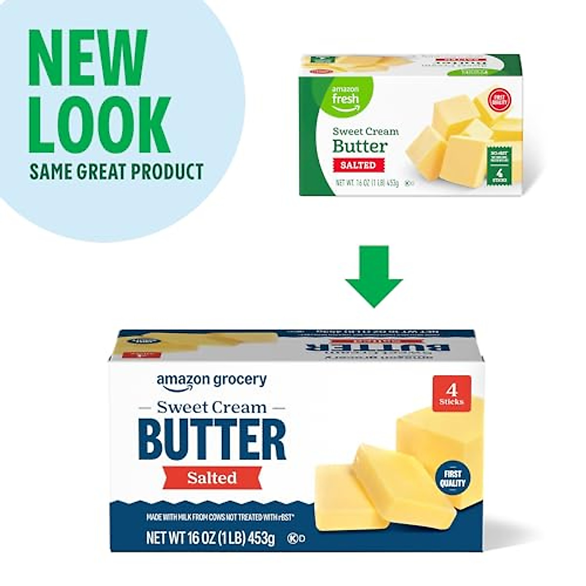Amazon Grocery, Salted Butter Sticks, 16 Oz (Previously Amazon Fresh Packaging May Vary)