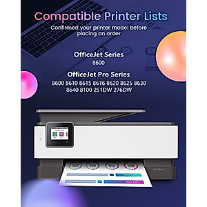 【5-Pack Larger Capacity】 950XL and 951XL Ink cartridges Combo Pack, Replacement for HP 950 951 XL Ink Cartridges Works with OfficeJet Pro 8600 8610 8620 8625 8630 8100 Printer Ink (2BK/1C/1M/1Y)