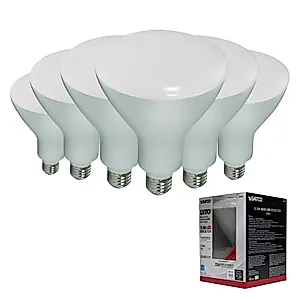 Satco S9634 11.5W BR40 LED Bulb – 2700K Warm White, 940 Lumens, 103° Beam Angle, Dimmable, Medium Base (6 LED Bulbs)