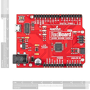 SparkFun RedBoard Qwiic ATMega328P compatible with Arduino board w/ Qwiic Connector and CH340C Serial-USB Converter IC Breadboardable R3 footprint microcontroller Improved reset button