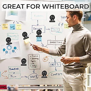 WUDIME 20 Pack Magnetic Clips Fridge Magnets Refrigerator Magnets, Black Magnet Clips for Whiteboard, Clip Magnets for Photo Displays, Home, Office,Classroom