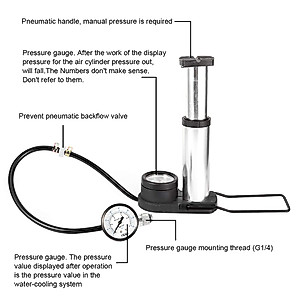 753 Water Leakage Tester, Double Barometer Air Pressure Guage for Computer Water Cooling System, Computer Water Cooling System Water Tank Leak Test Detector