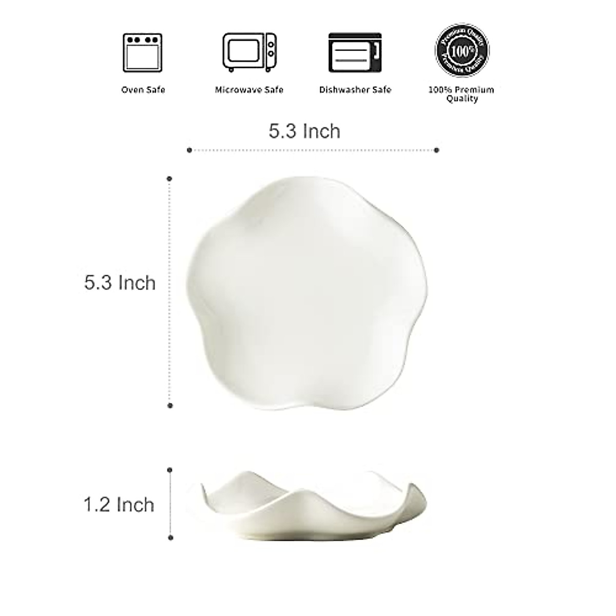 Cute Spoon Rest for Stove Top, Ceramic Spoon Holder for Kitchen Counter, 5.3 Inches Coffee Spoon Holder Utensil Rest, Cooking Gifts for Housewarming, Wedding, White