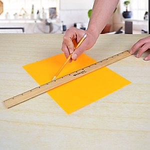 Westcott 05018 Beveled Wooden Ruler with Single Metal Edge, 18 Inch