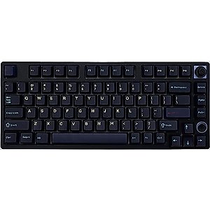 KEYMECHER 75% Mechanical Keyboard, RGB Backlit Hotswap Wireless Keyboard Support Bluetooth, 2.4G and Wire Connection, Mechanical Gaming Keyboard with Ganss Silver Switches, PBT Keycaps and Volume Knob
