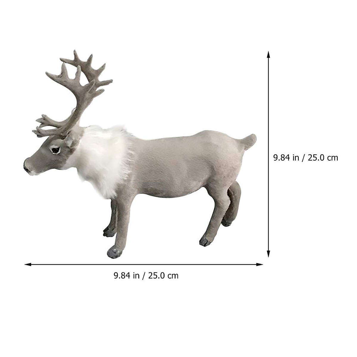 ABOOFAN Reindeer Figurine Christmas Desktop Decoration Tabletop Deer Ornaments Wild Animal Model for Holiday Winter Party Home Office Decor