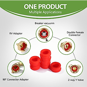 Litorsnge 30 PCS Red Outdoor Garden Hose Washer Gaskets Made from Soft Silicone, Fit All Standard 3/4" Garden Shower Hose and Water Faucet Fittings and 5/8 Inch Washing Machine