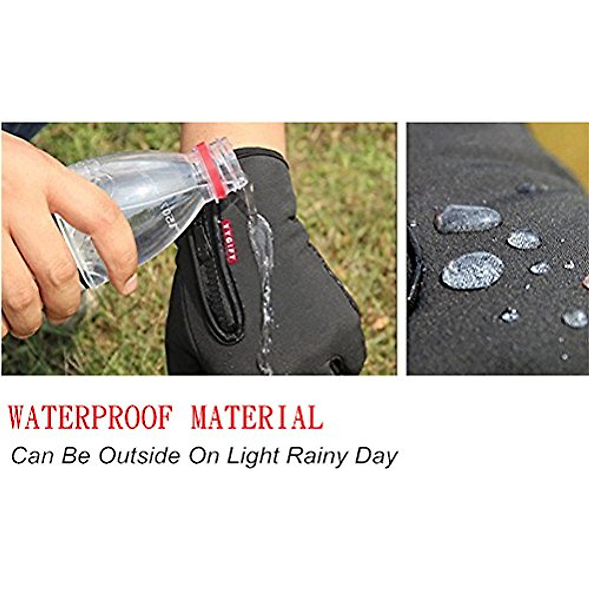 YYGIFT Touch Screen Gloves Outdoor Sports Winter Gloves Wind-Stopper for Men Women (Updated Version-Black, L)