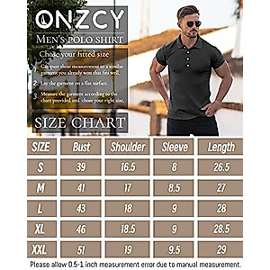 Muscle Polo Shirts for Men Short Sleeve Slim Fit Golf Shirts for Men Casual Dry Fit T Shirts Ribbed Knit Bowling Shirts Black Large